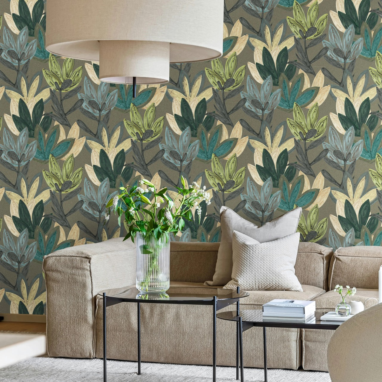 Line & Leaf - Flora Wallpaper – eurowalls™